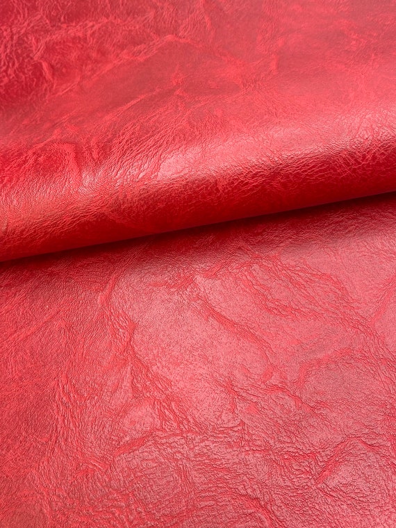 Red Distressed Solid Faux Leather Sheets Aged Synthetic Vinyl - Etsy