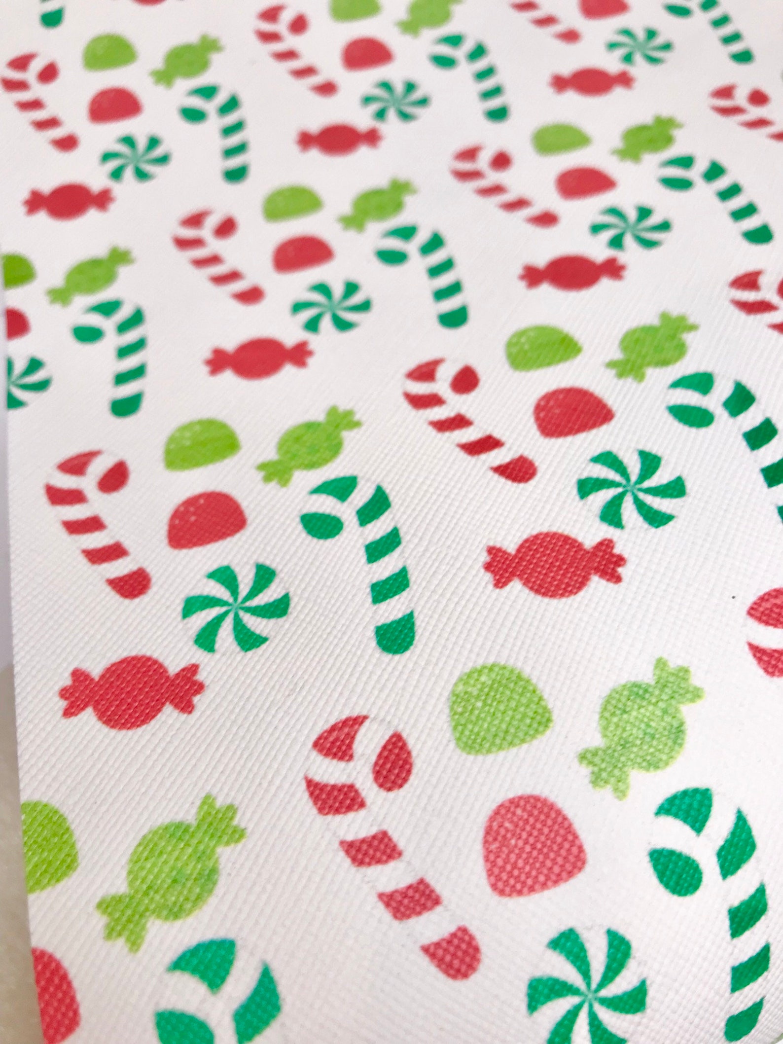 Christmas Candy Cane & Peppermints Printed Faux Leather Sheets - Etsy