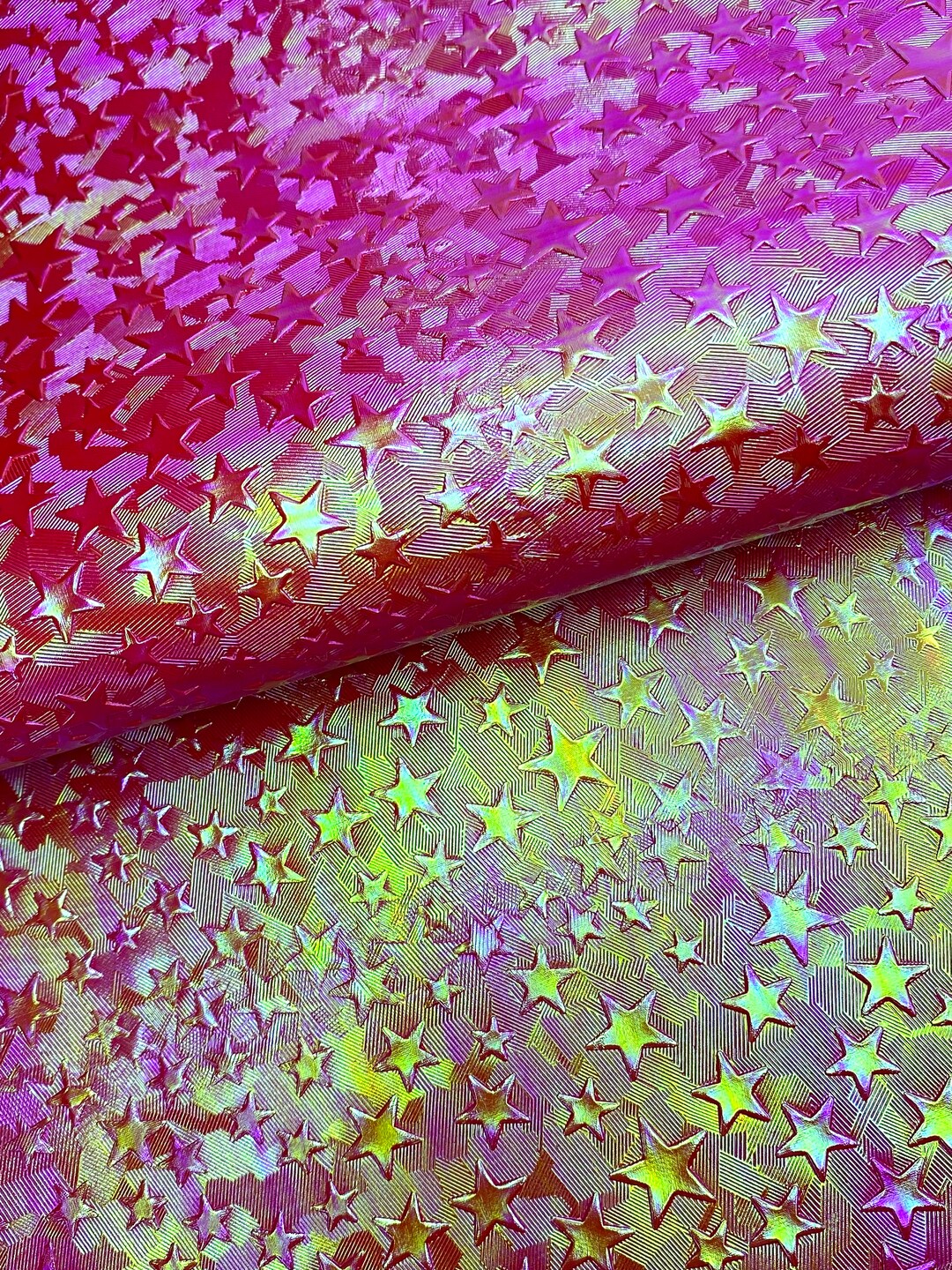 Red Iridescent AB Star Textured Faux Leather Sheets, Color Vinyl Fabric ...