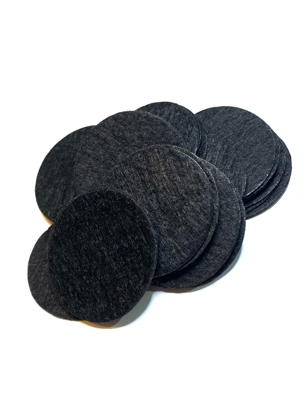 1.5” Black Round Felt Circles, 10-100 Pieces, Die Cut Felt Patches, DIY ...