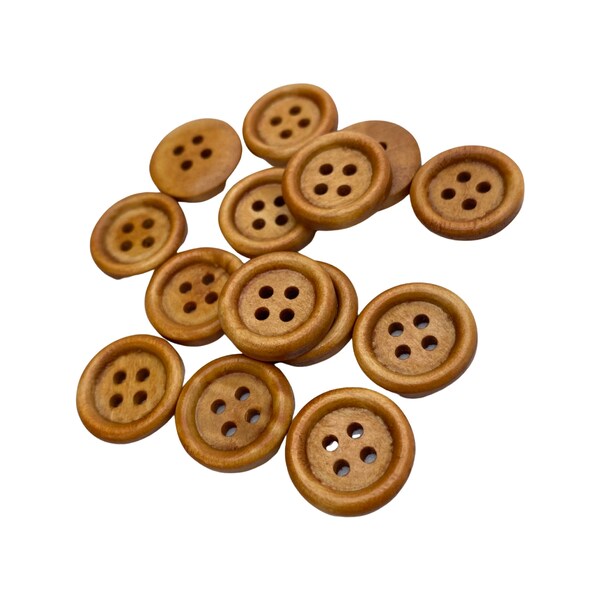 Round Wooden Buttons - Etsy