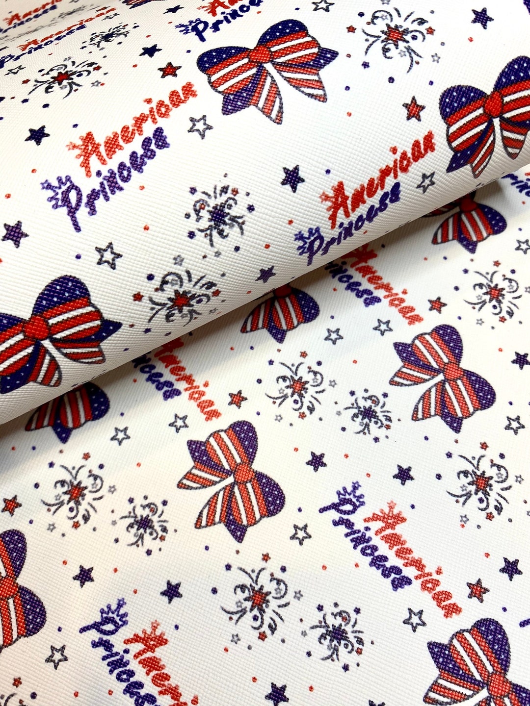 American Princess 4th of July Printed Faux Leather Sheet, Pattern Vinyl ...