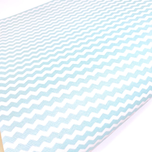 Aqua Chevron Sheet - Etsy