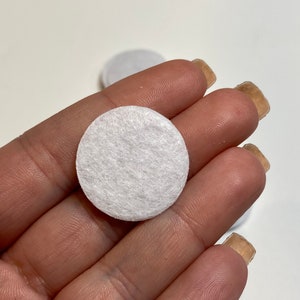 1” White Round Felt Circles, 10-100 Pieces, Die Cut Felt Patches, DIY ...