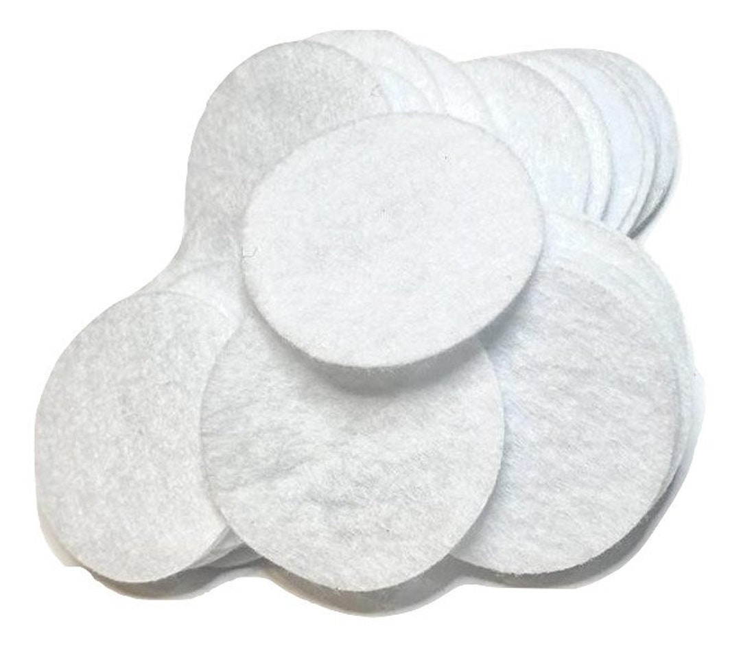 1.5” White Round Felt Circles, 10-100 Pieces, Die Cut Felt Patches, DIY ...