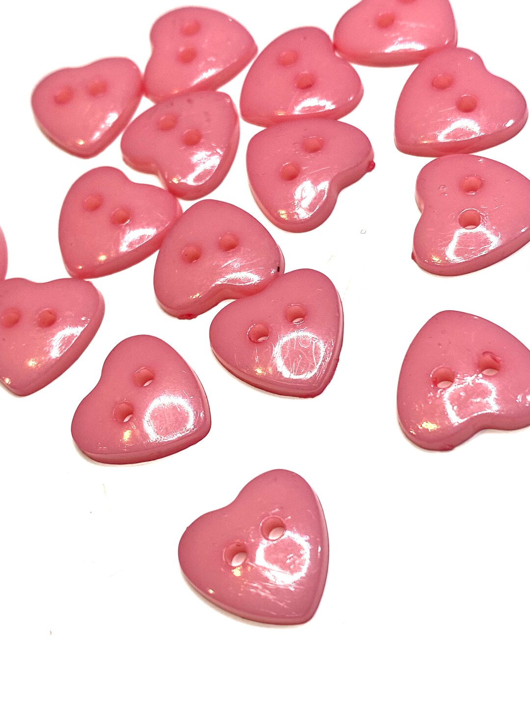 15mm 2 Hole Light Pink Heart Acrylic Sewing Buttons, Buttons for ...