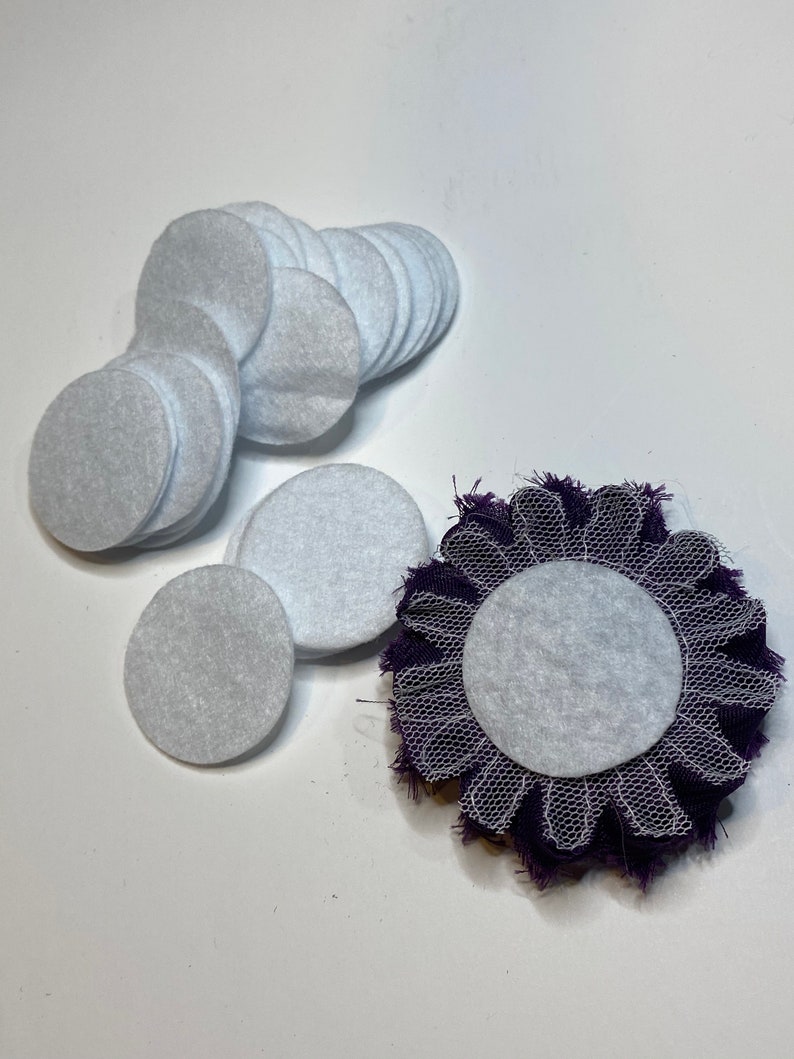 1.5” White Round Felt Circles, 10-100 Pieces, Die Cut Felt Patches, DIY ...