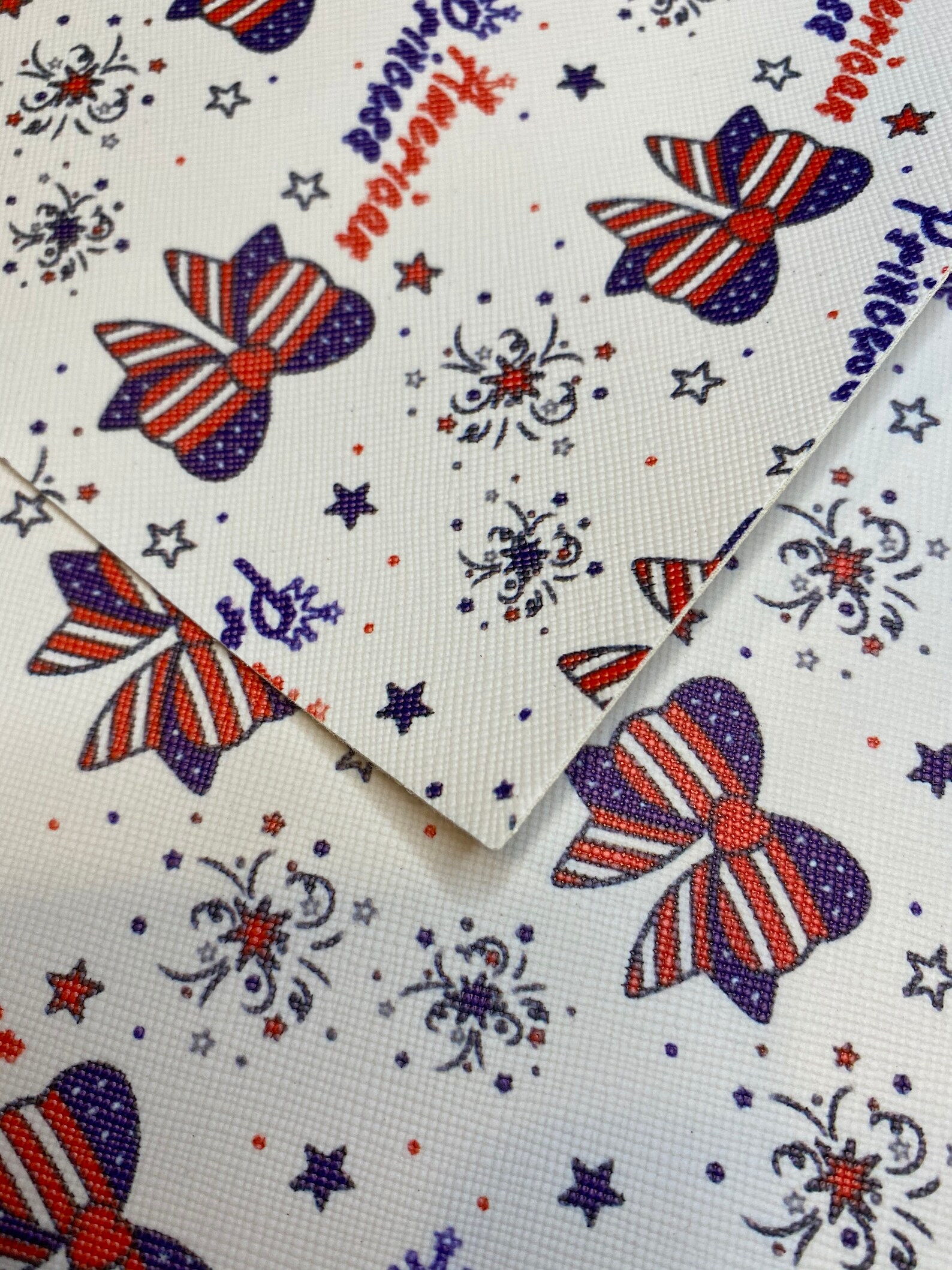American Princess 4th of July Printed Faux Leather Sheet - Etsy