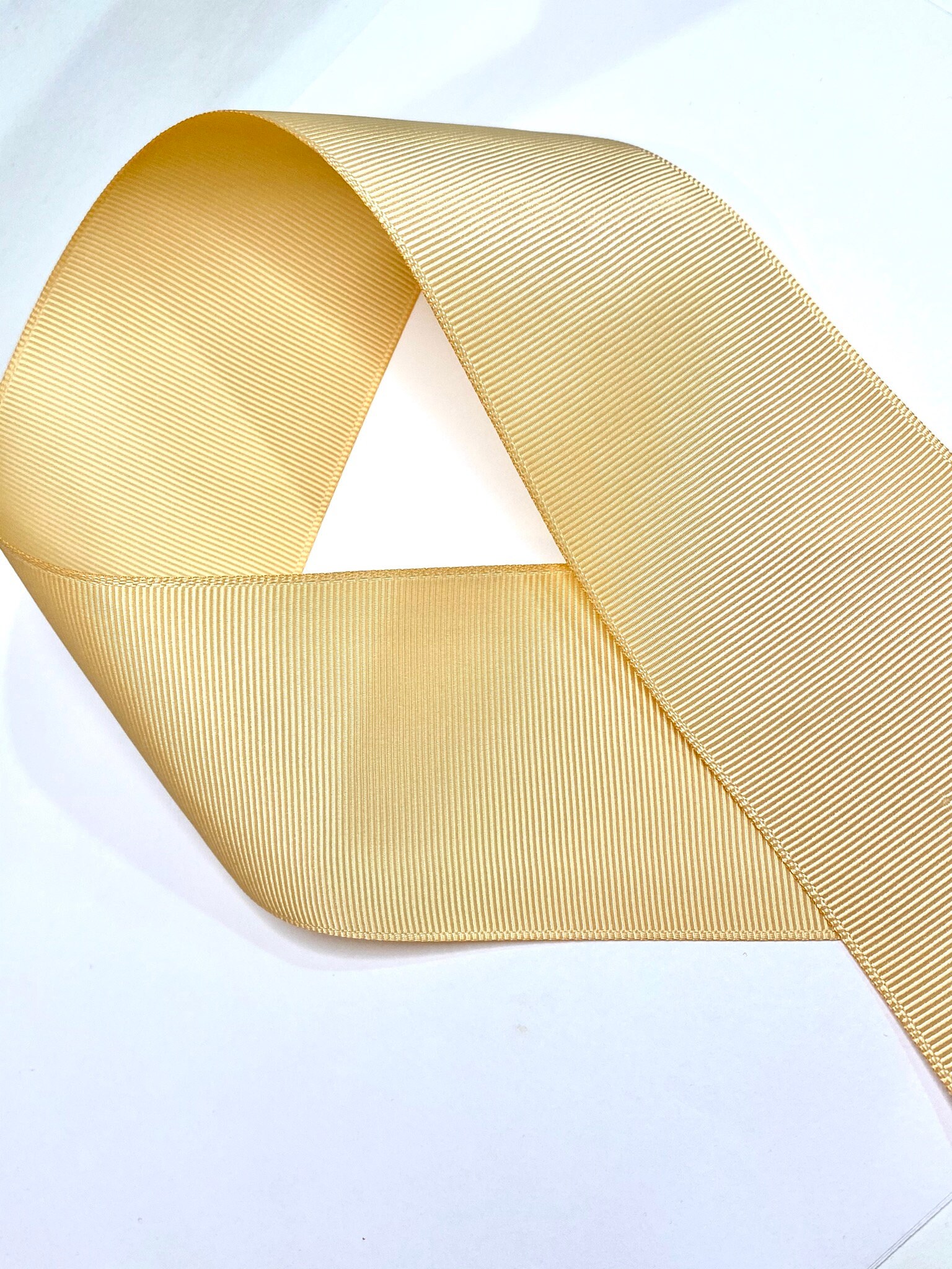 Beige 2 1/4 grosgrain ribbon solid by the yard diy hair bows | Etsy