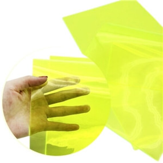 Yellow Transparent Jelly PVC Sheets Faux Leather Synthetic | Etsy