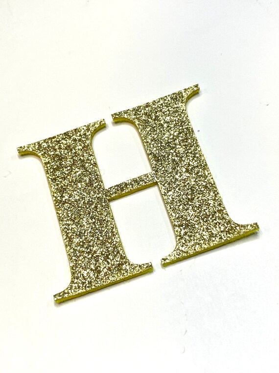 The Letter H In Glitter