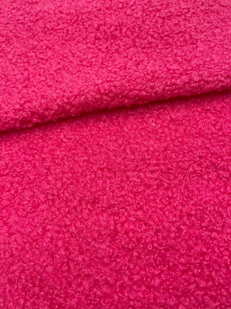 Hot Pink Teddy Bear Shag Fabric Sheets, Synthetic Fabric Sheets, Diy ...
