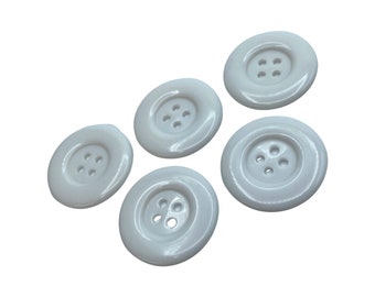 Italian Grey BUTTONS LARGE 2 HOLE Buttons 1 25mm 40L Gray Two Tone ...