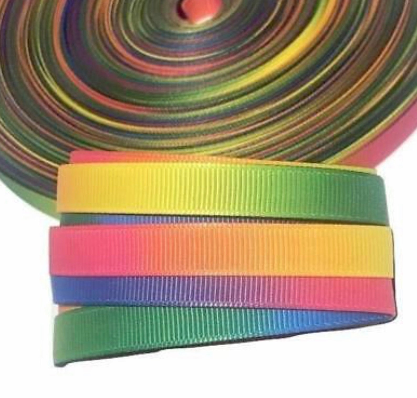 Rainbow Tie Dye Printed 3/8 Grosgrain Ribbon by the Yard - Etsy