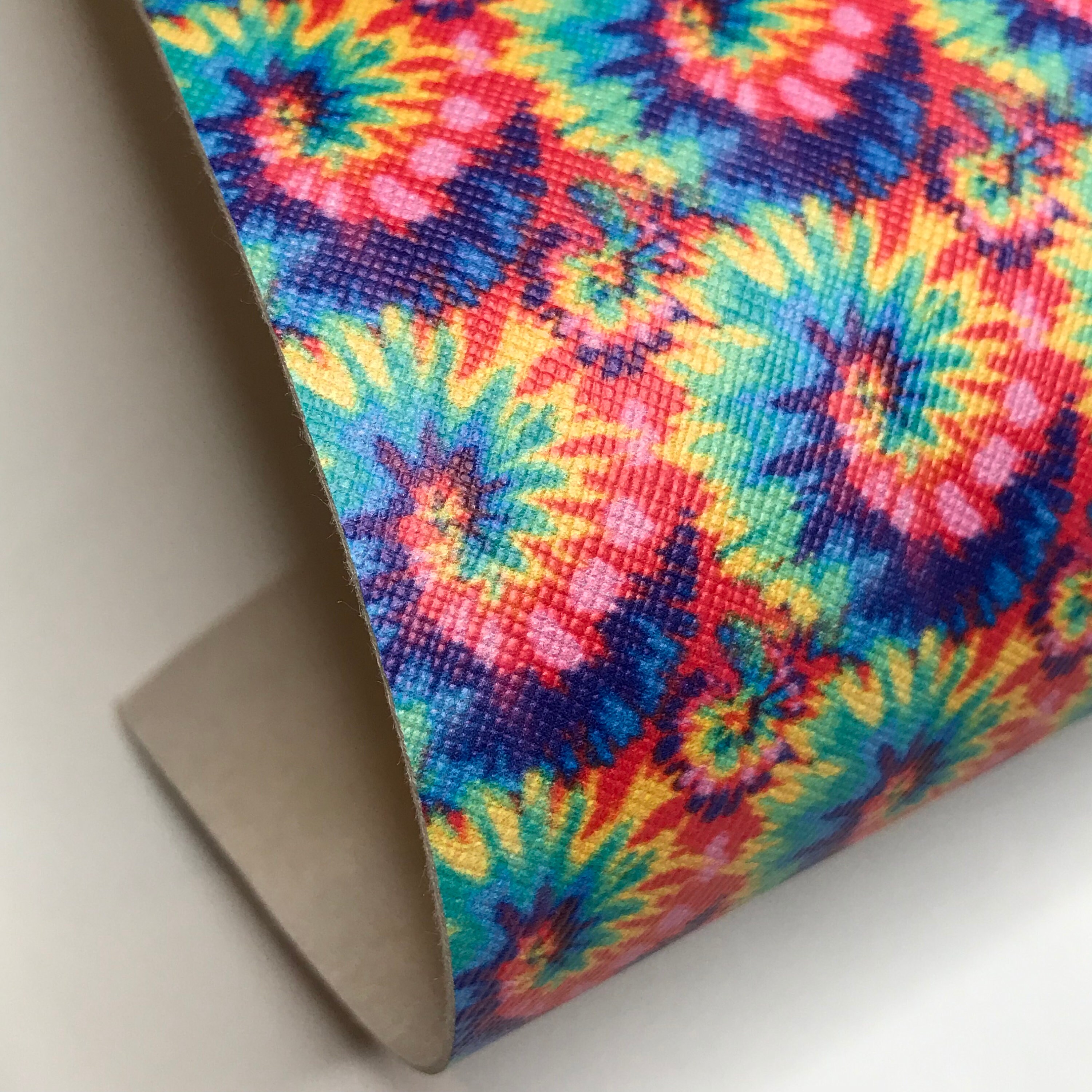 Rainbow Tie Dye Swirl Printed Faux Leather Sheet Vinyl Fabric | Etsy