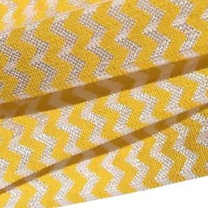 Yellow Chevron Print 5/8" Fold Over Elastic FOE, 1-10 Yards, FOE by the ...
