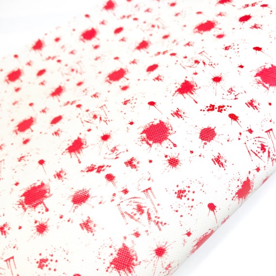 Zombie Blood Splatter Printed Faux Leather Sheets Pattern | Etsy