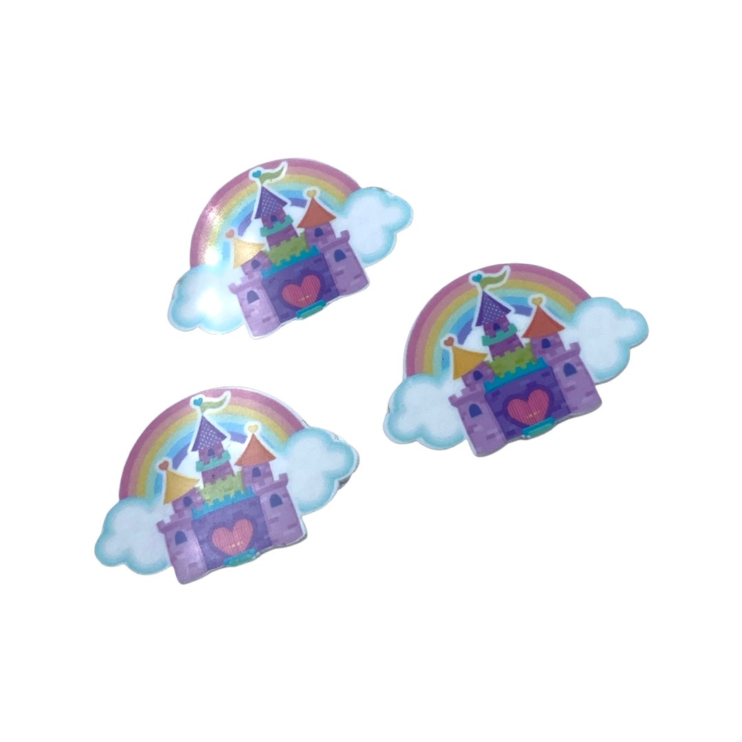 Rainbow Princess Castle Planar Resin Flat Back: DIY Bow Embellishment ...