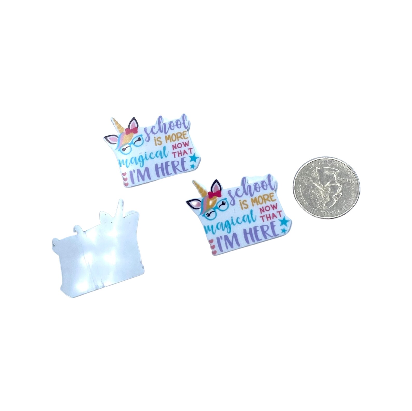 School is Magical Unicorn 37x32mm Planar Resin Flat Back - Etsy