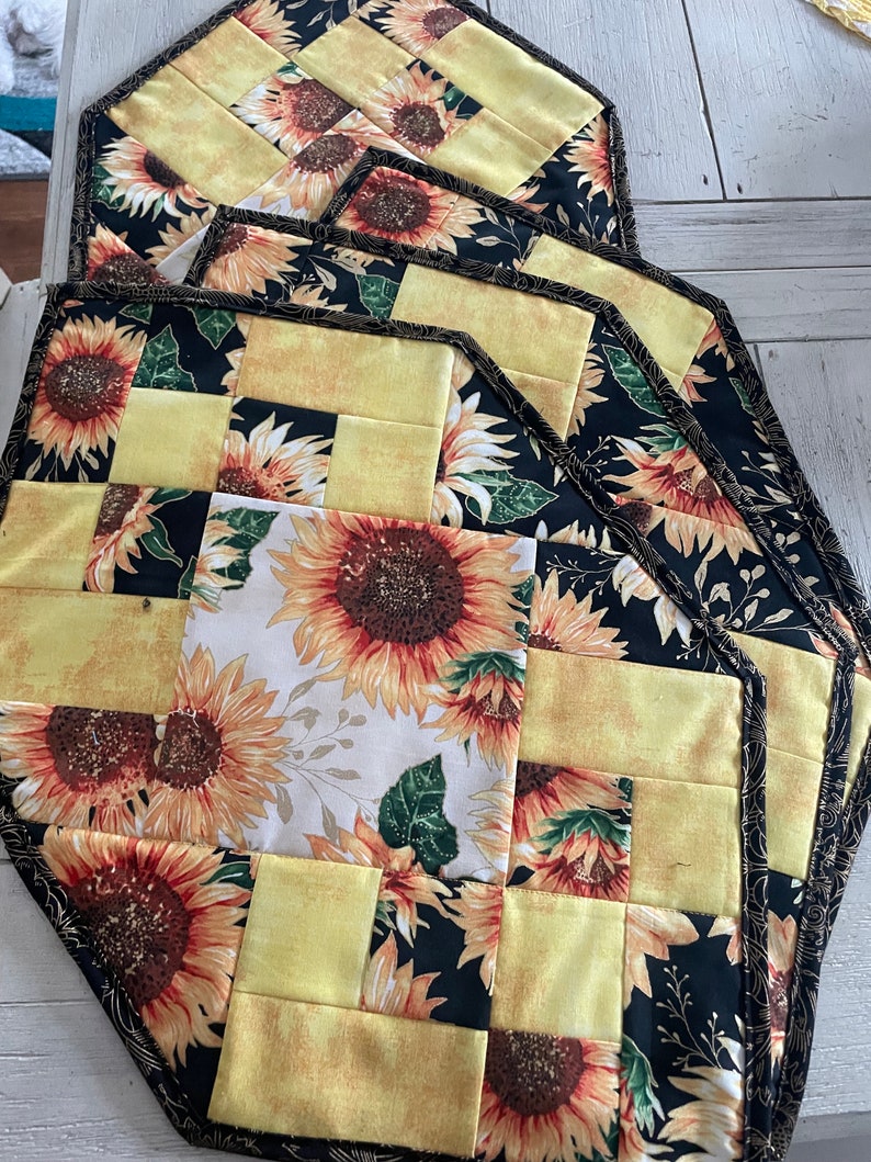 Quilted Sunflowers Table Runner and Placemats - Etsy