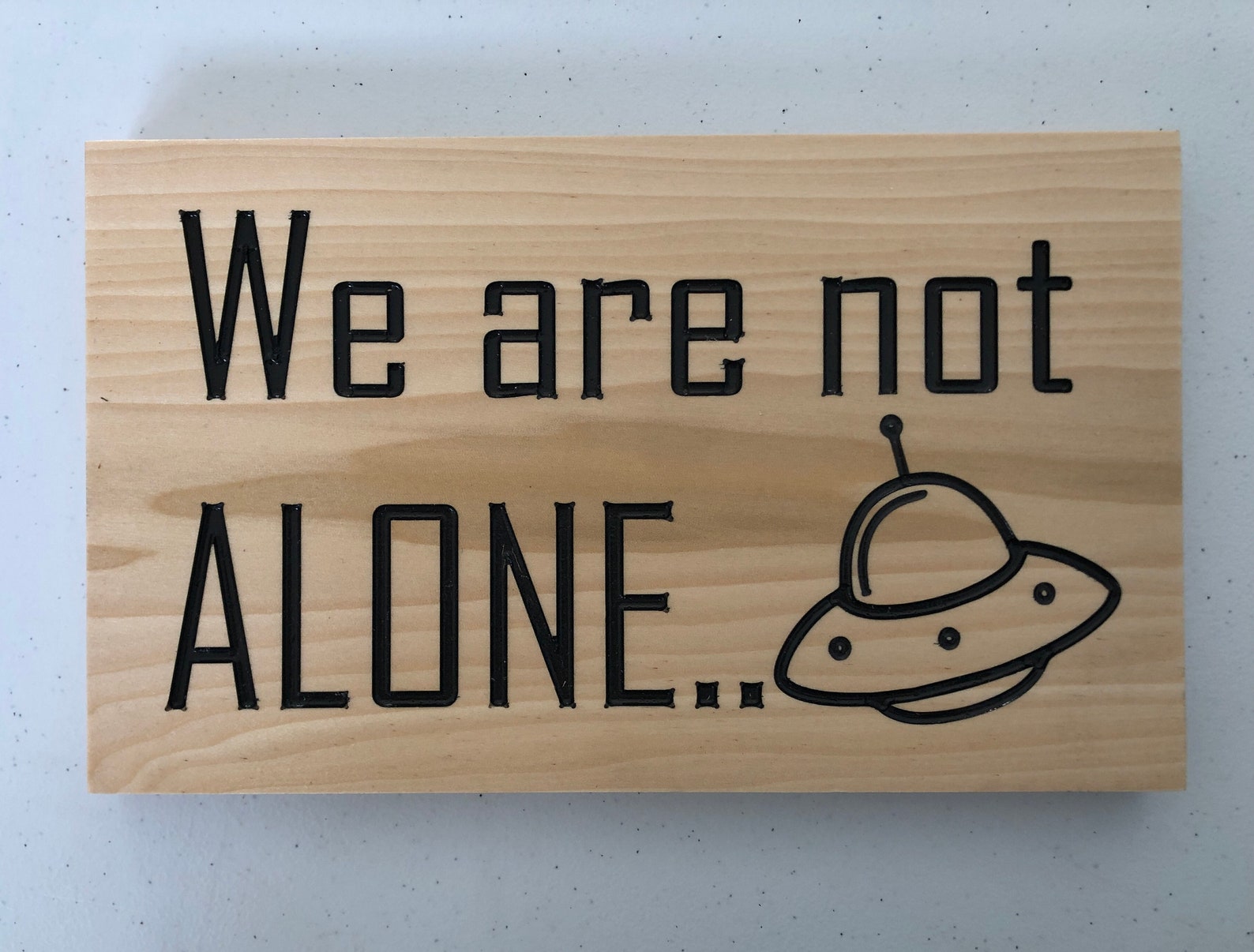 We Are Not Alone Wooden Sign - Etsy UK