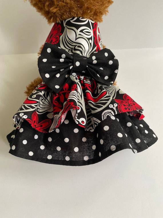 Black and Red Dog Dress | Etsy
