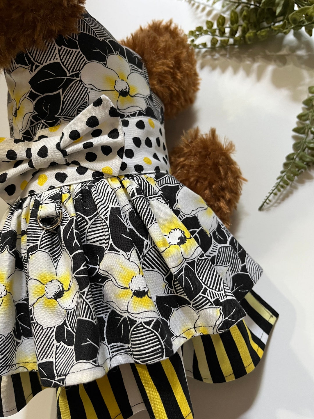 Black and Yellow Floral Dog Dress - Etsy