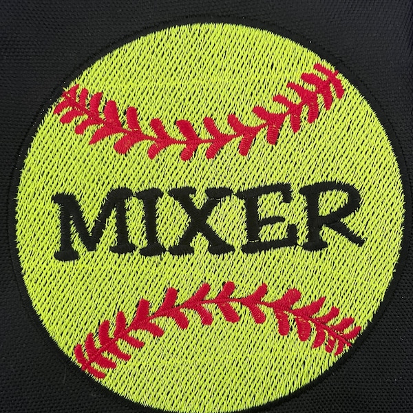 Softball Applique - Etsy