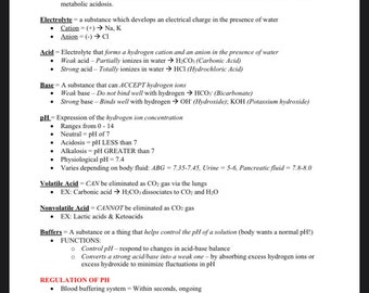 Acid Base Balance Study Guide - Etsy