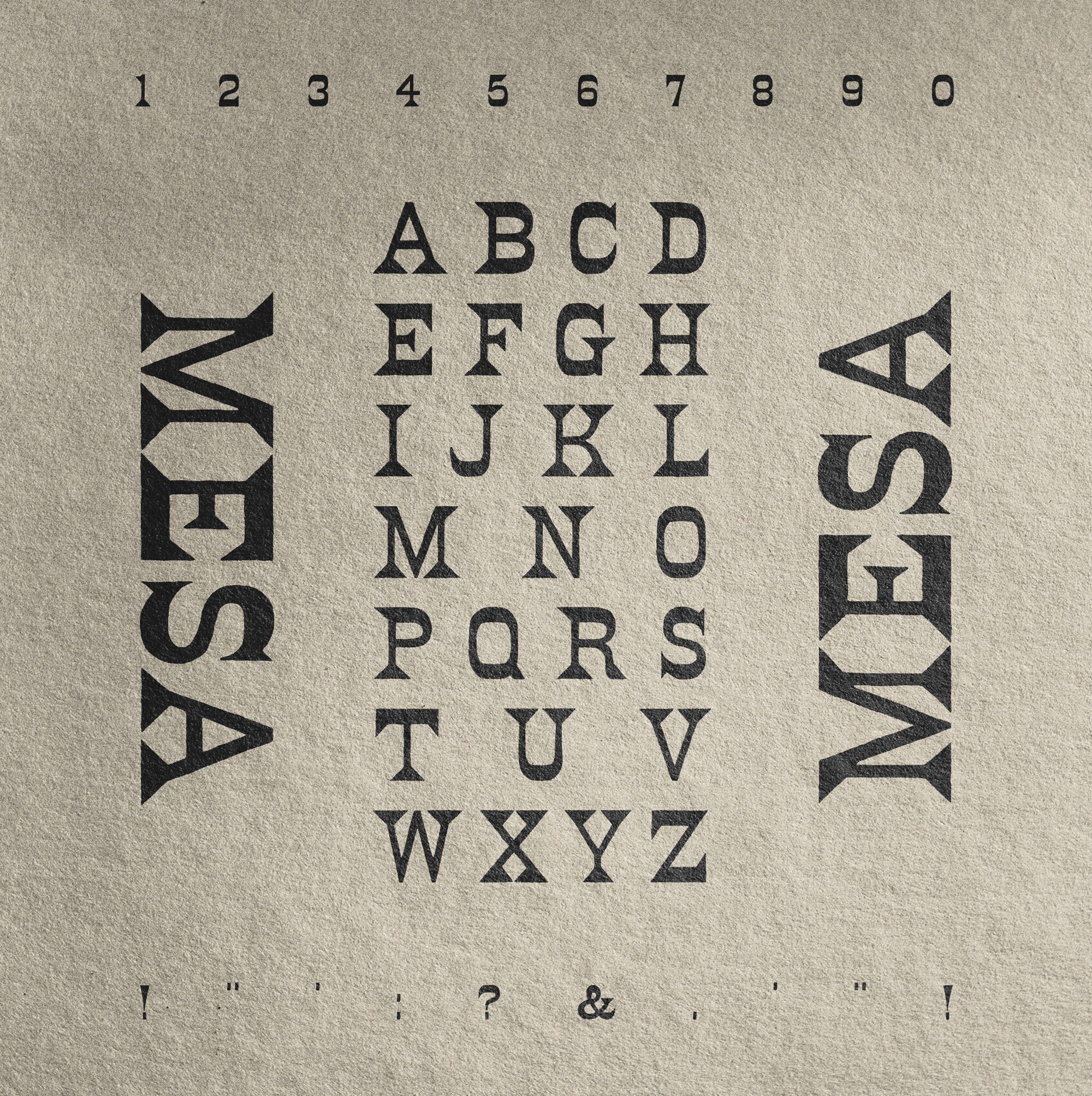 Mesa Font Handmade Typeface, OTF Digital Download, Vintage Font ...