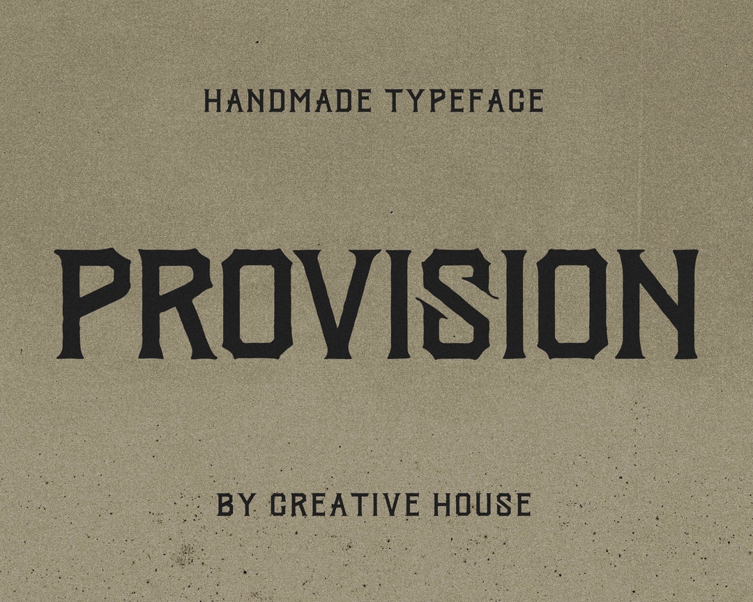 Provision Font - Handmade Typeface, OTF Digital Download, Vintage Font ...