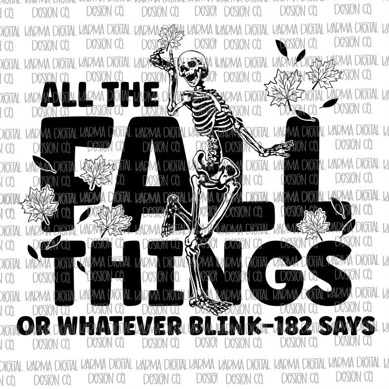 All the Fall Things SVG PNG Circuit Silhouette Cut File Blink-182 Music ...