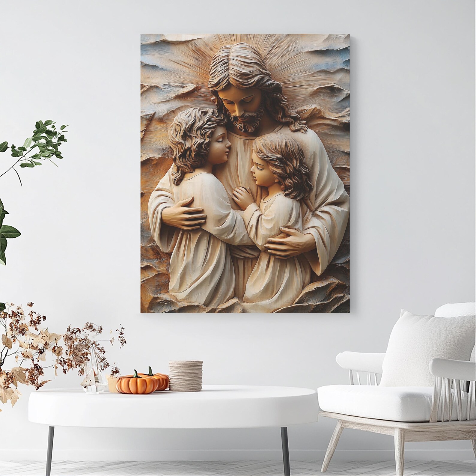 Jesus Embracing Children Canvas Art: Christian Home Decor - Etsy