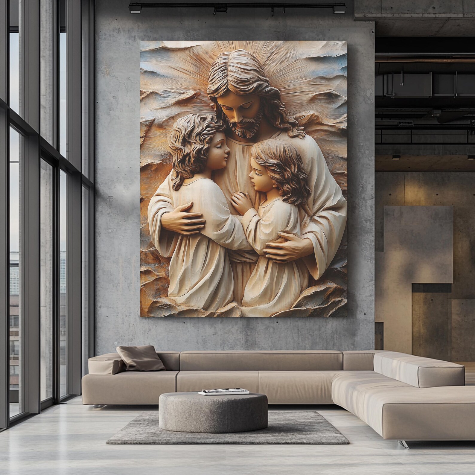 Jesus Embracing Children Canvas Art: Christian Home Decor - Etsy