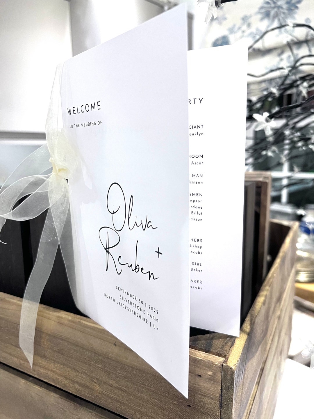 Order of Service Programme Information Booklet/pamphlet - Etsy