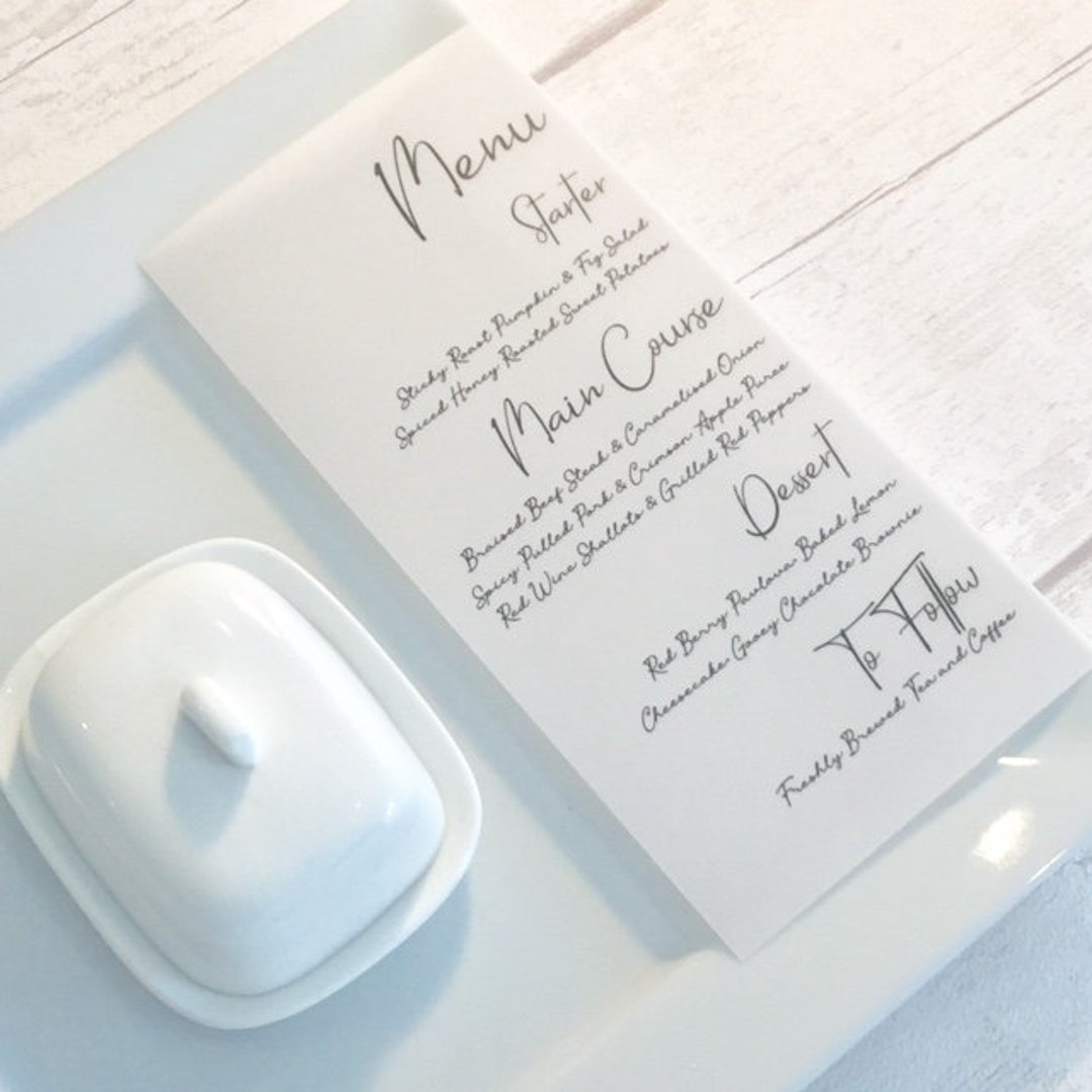 Minimal Vellum Wedding Menus Menus Table Menus Vellum - Etsy