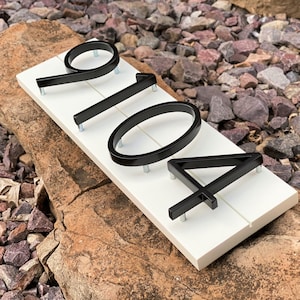 Farmhouse Shiplap House Numbers, Address Sign, Black House Numbers ...