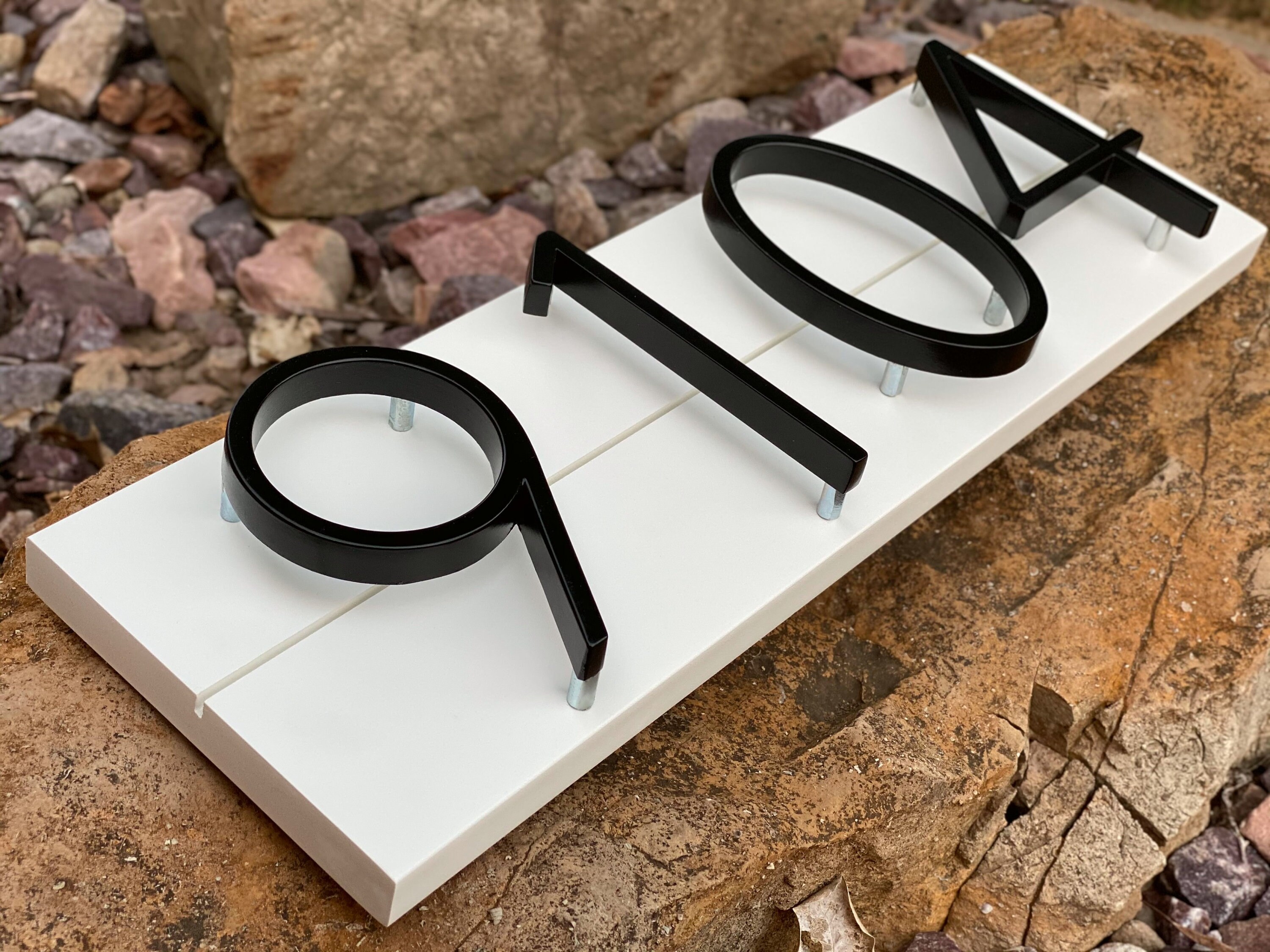 Farmhouse Shiplap House Numbers Address Sign Black House - Etsy