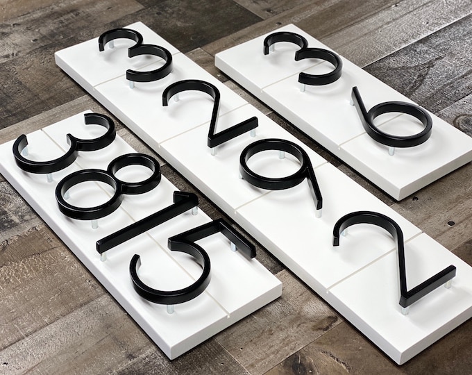 Farmhouse Shiplap House Numbers, Address Sign, Black House Numbers ...