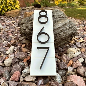 Farmhouse Shiplap House Numbers Address Sign Black House - Etsy