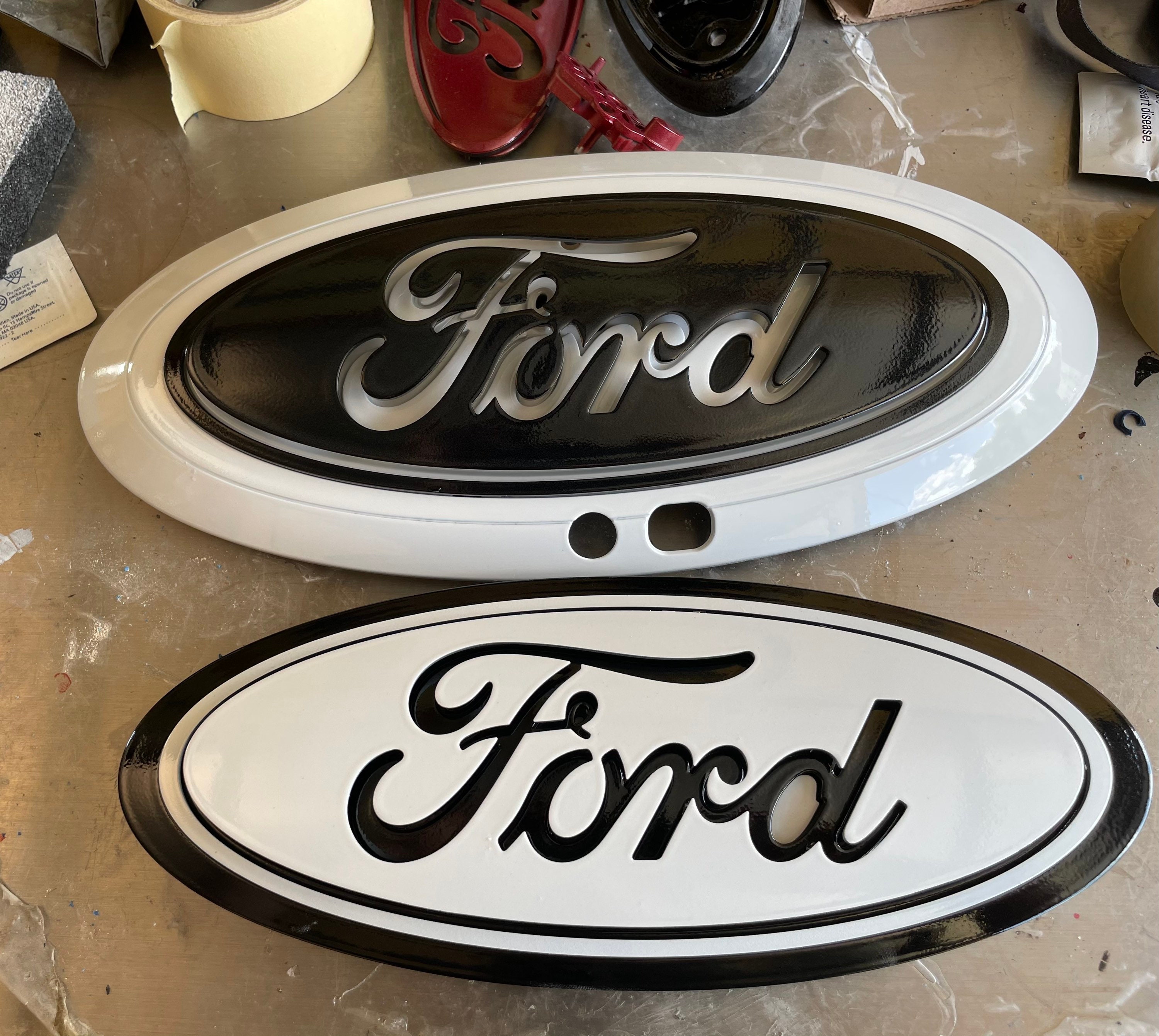 2017-2021 Ford F-250 F-350 Super Duty Emblems Ovals Custom Painted - Etsy