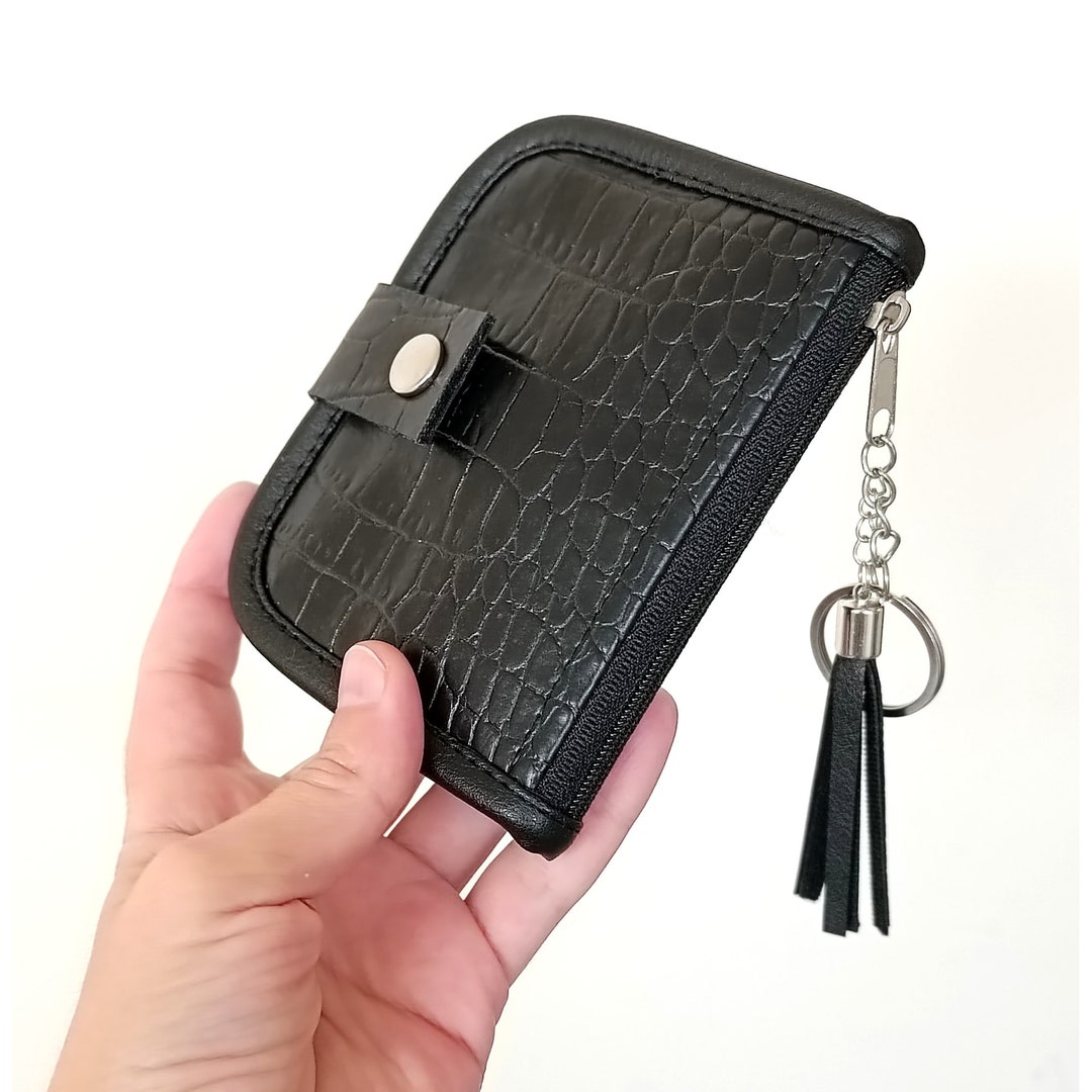 Small Wallet Key Chain, Coin Purse Keychain, Credit Card Holder, Vegan ...