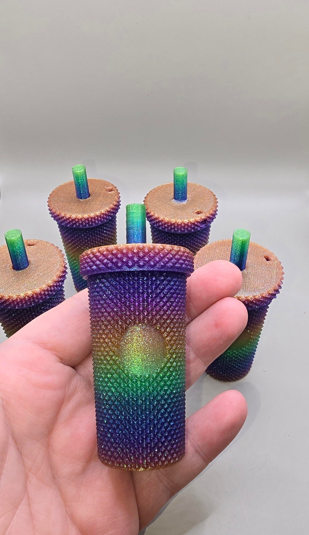 3d Printed Small Rainbow Stash Cups, Toy, Fidget Toy, Articulated Toy ...