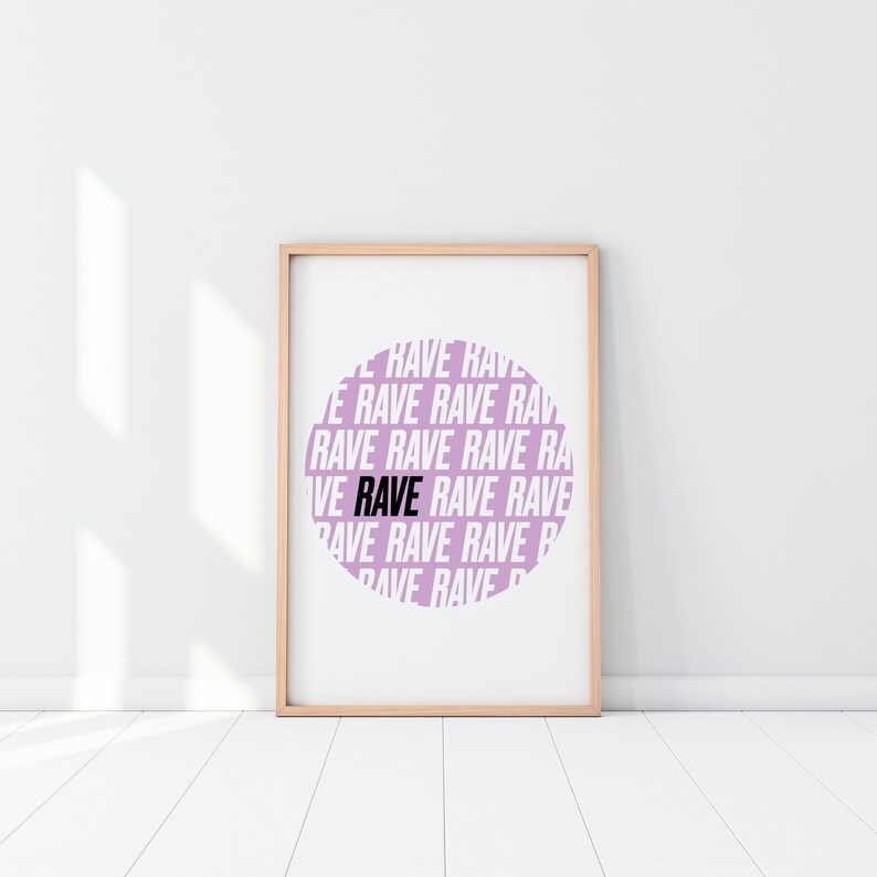 Rave Repeat / Printable / Download / Illustration / Typography / Music ...