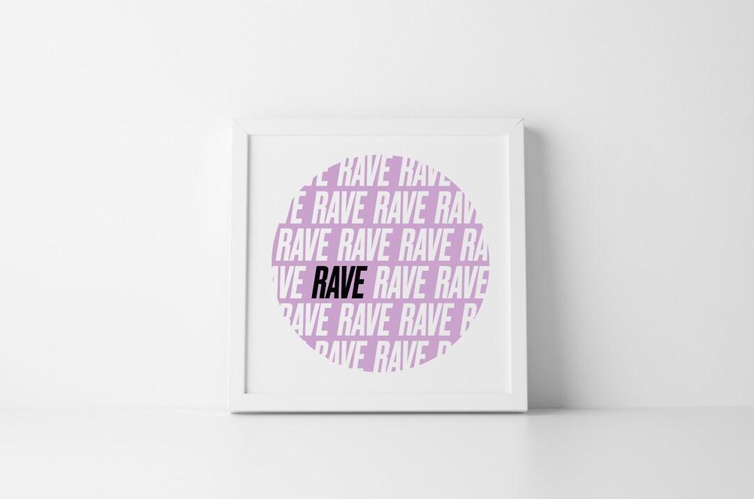 Rave Repeat / Printable / Download / Illustration / Typography / Music ...