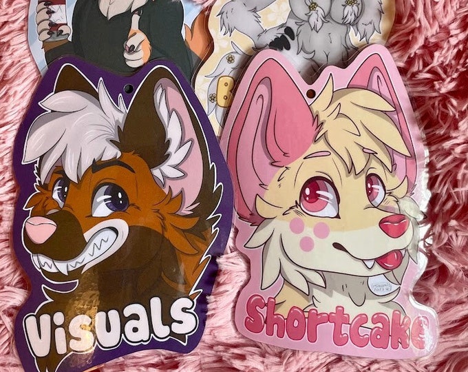 Fursuit/fursona Badge read Description - Etsy