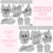 Fursuit Partial Ref Sheet Lineart , PTU Furry Art Base, Cat, Dog, Wolf ...