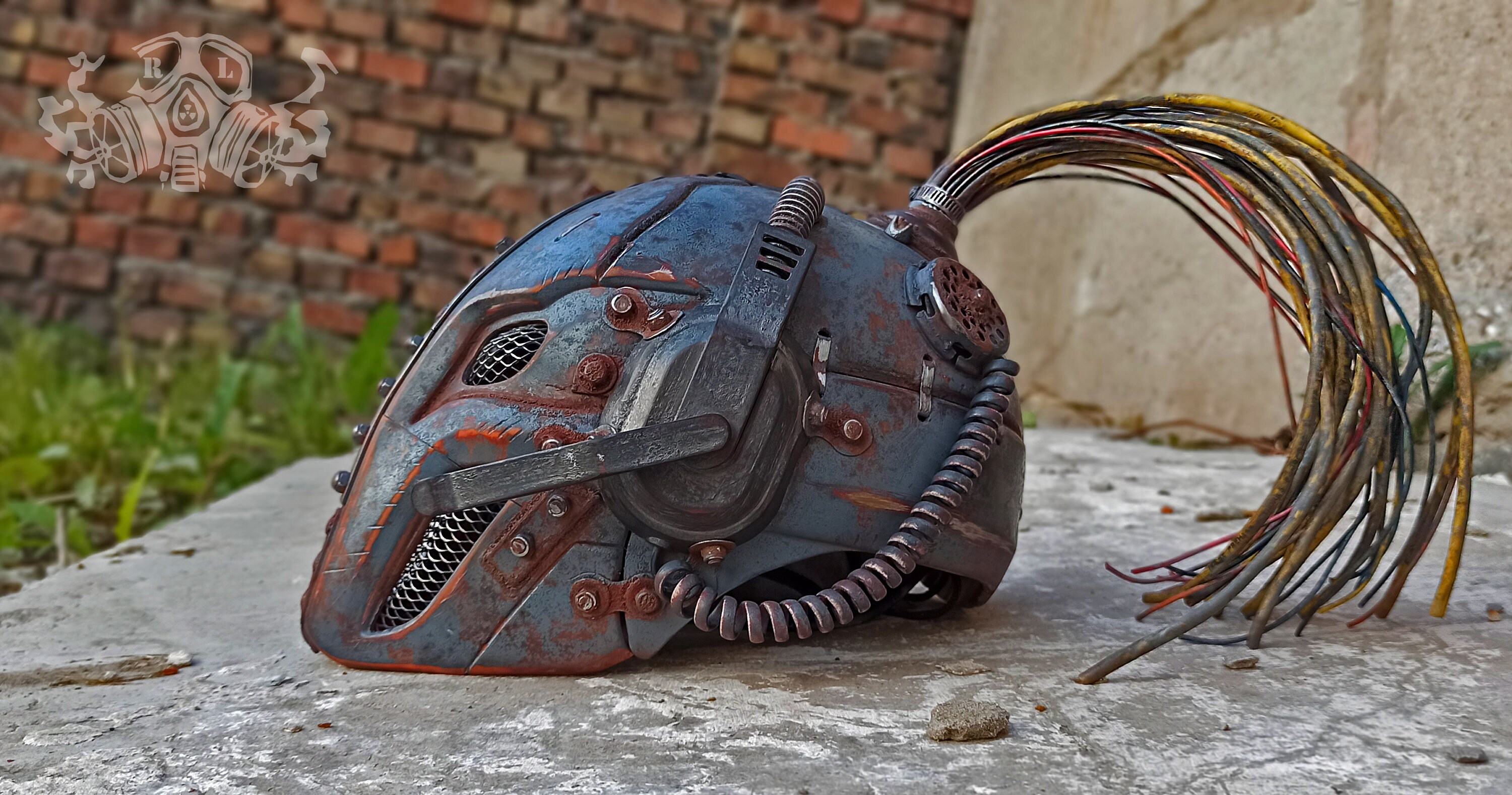 Apocalyptic Robot Helmet. Old Cyborg Mask in Cyberpunk Style. | Etsy
