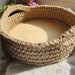 Round Crochet Decorative Tray With Handles Small Jute Basket - Etsy