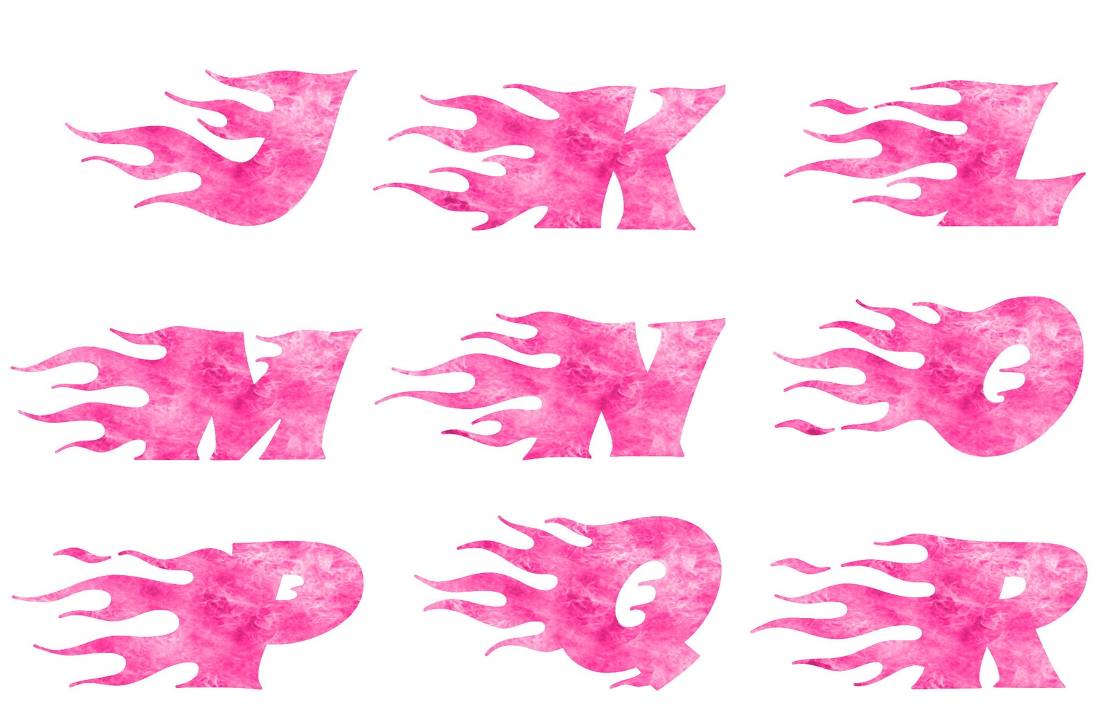 Pink Flame Letters Flame PNG Letters Flame Monogram Flames - Etsy